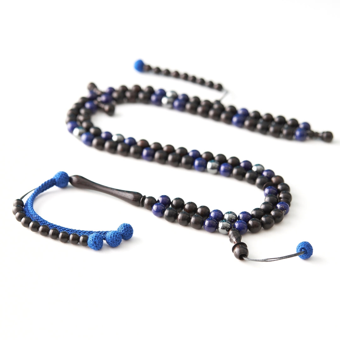 Authentic Lapis Lazuli Tasbih Misbaha (Islamic Dhikr) - Basmala Beads