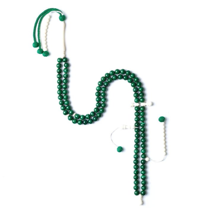 Authentic Malachite Tasbih Misbaha (Islamic Dhikr) - Basmala Beads